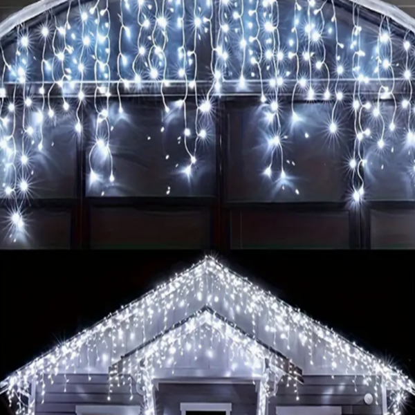 Karácsonyi LED fényfüzér rojtokkal – 5 m vízálló dekoráció kültéri és ...